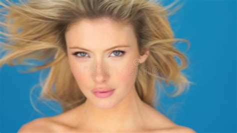 Glamour Model Undressing During Video Shoot Slow Motion Stock Video