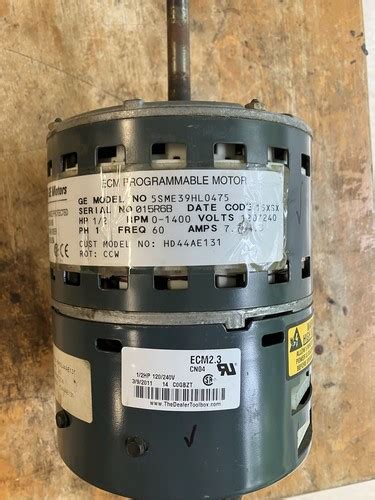 Ge Genteq Ecm 23 12 Hp Blower Motor 5sme39hl0475 Hd44ae131 Date Code