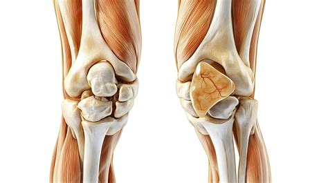 Detailed Anatomical Of The Human Knee Joint Structure And Components