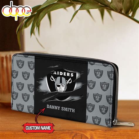 Custom Name Las Vegas Raiders Nfl Football Woman Purse Wallet