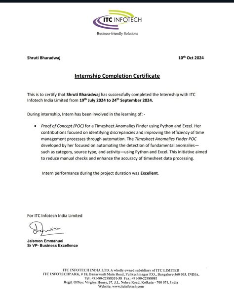 Shruti Bharadwaj On Linkedin Internship Dataautomation Python