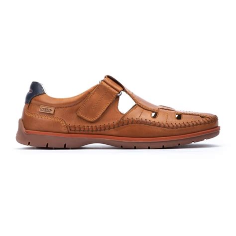 Mens Flat Sandals With Hook And Loop Closure Marbella M9a 0051 Pikolinos