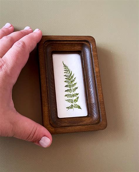 Miniature Wooden Rectangular Frame With Round Corners 2x4 Inches