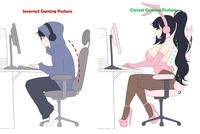 Correct Gaming Posture Incorrect Gaming Posture Image Gallery Know Your Meme