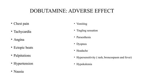 Dobutamine Cardiac Arrhythmia Treatmentpptx