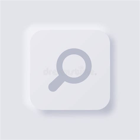 Magnifying Glass Icon White Neumorphism Soft Ui Design For Web Design