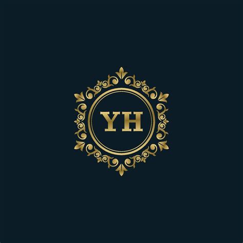 Letter Yh Logo With Luxury Gold Template Elegance Logo Vector Template