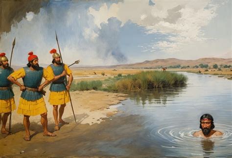 Naaman Dips In The River Jordan Ai Generated Artwork Nightcafe Creator