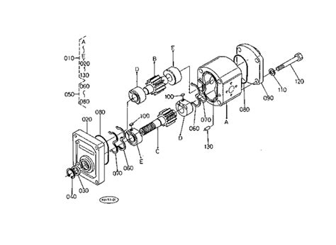 Kubota M7030su Parts Hydraulic System T11000 Hydraulic Pump Component