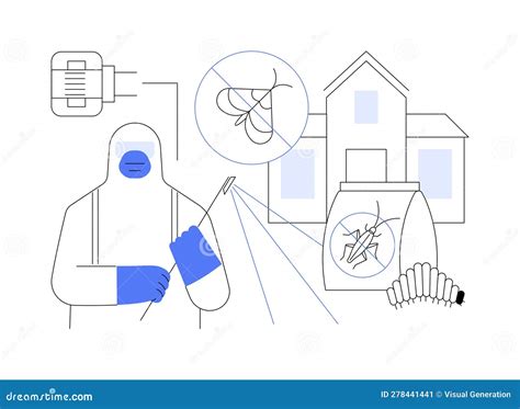 Home Pest Insects Control Abstract Concept Vector Illustration Stock