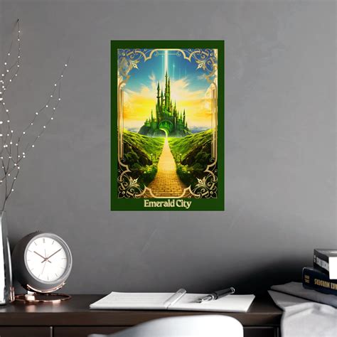 Emerald City Art Print Poster Emerald City Wonderful Wizard Of Oz Fantasy Matte Poster Etsy