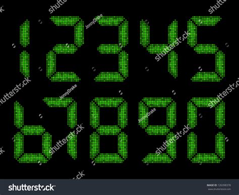 Numbers Seven Segment Display Stock Vector Royalty Free 126398378 Shutterstock