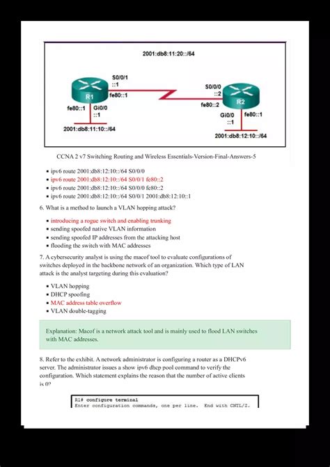 Final Exam Answers Full Switching Routingand Wireless Essentials Answer Key Edubirdie