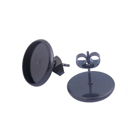 20pcs Earring Bezel Settings 8mm 10mm 12mm Cabocho Vicedeal
