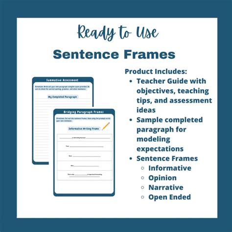 Paragraph Frames Sentence Writing To Paragraph Writing Tpt