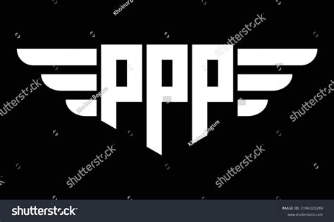 Ppp Threeletter Geometric Shape Logo Design Stock Vector Royalty Free