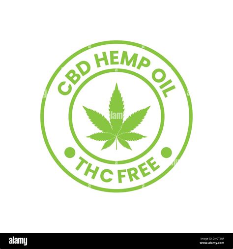 Thc Free Stamp Icon Thc Free Badge Vector Thc Free Seal Icon Cbd