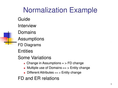 Ppt Normalization Example Powerpoint Presentation Free Download Id
