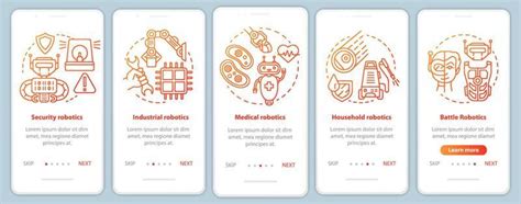 Attribution Modeling Types Onboarding Mobile App Page Screen Vector Template Diagrams Charts