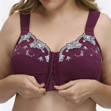 Plus Size J Cup Lace Wireless Full Coverage Lightly Lined Minimizer