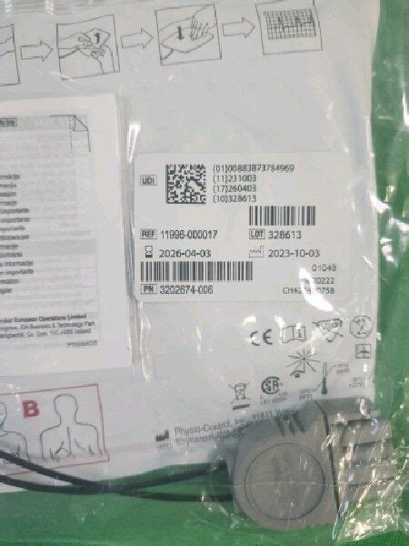 New Physio Control Inc 11996 000017 Edge System Electrodes With Quik