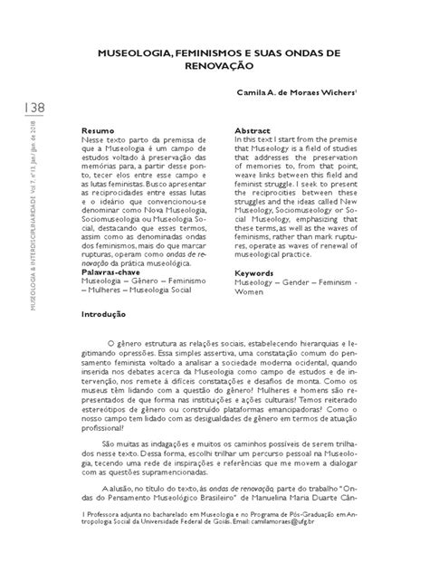 Camila Wichers 2023 Pdf Museologia Gênero