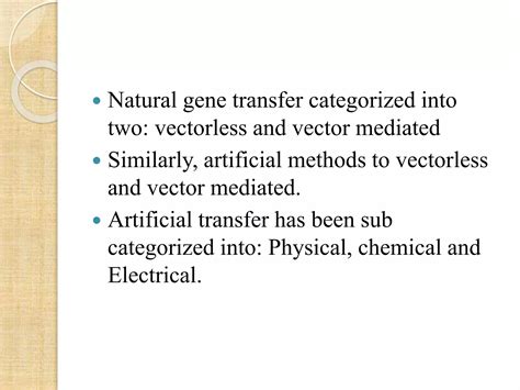 Artificial Vectorless Gene Transfer Methods Pptx