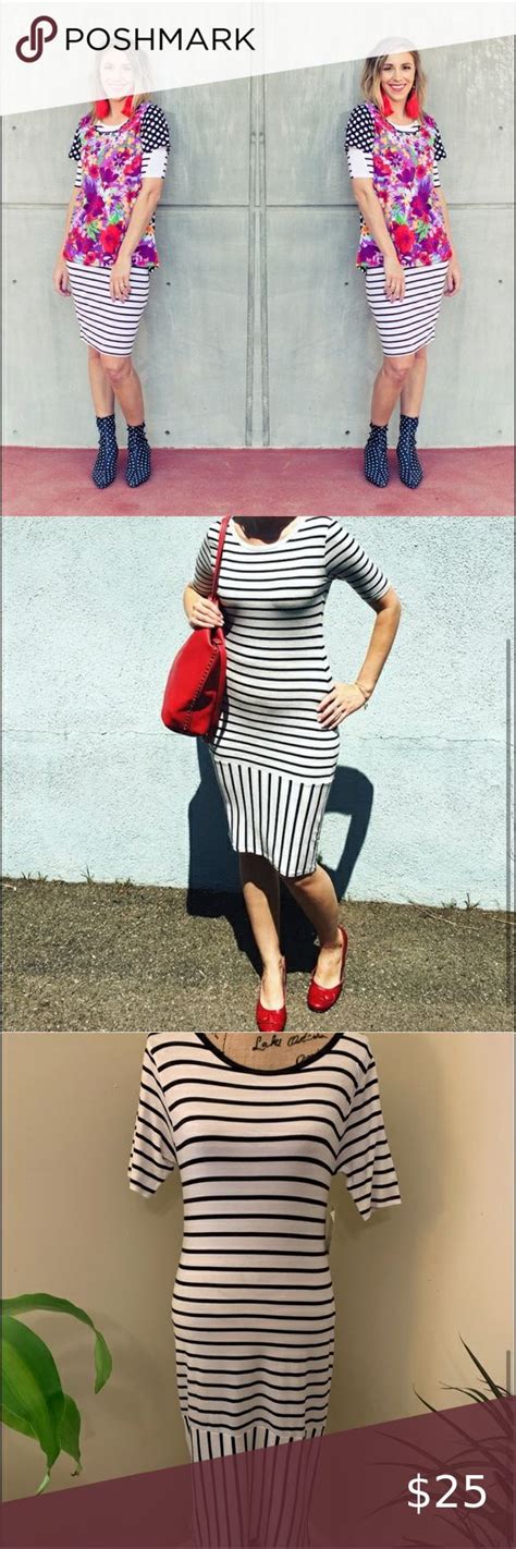 Lularoe Contrast Stripe Julia Dress