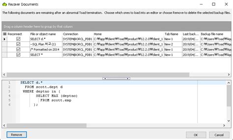 Toad for Oracle 작업 중인 Editor창 복구 토드 활용 TIP 토드 커뮤니티 Toad Community