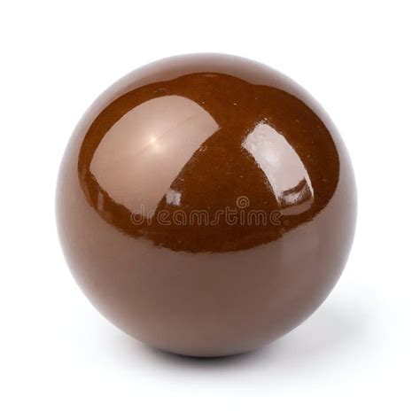 Glossy Brown Sphere Ball Isolated On White Background Stock Illustration Illustration Of Round
