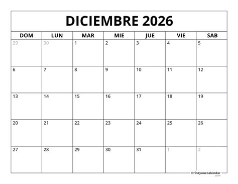 Calendario 2026 2027 Para Imprimir Gratis