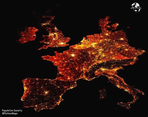 Population Density Map Made With Python Rsciencewonder