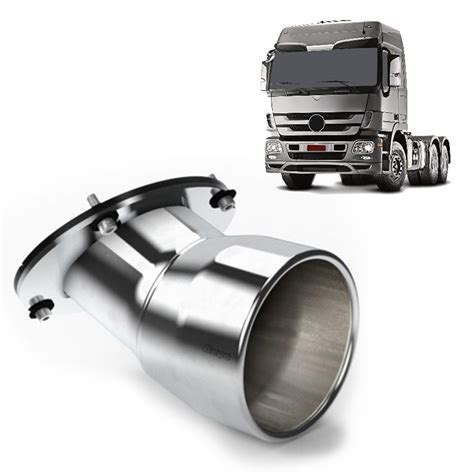 Ponteira Escapamento Cromada Mb Actros 45 Polegadas