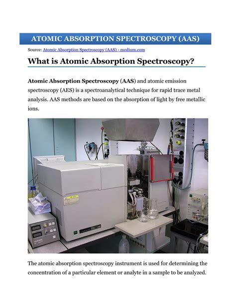 Atomic Absorption Spectroscopy Aas Pdf