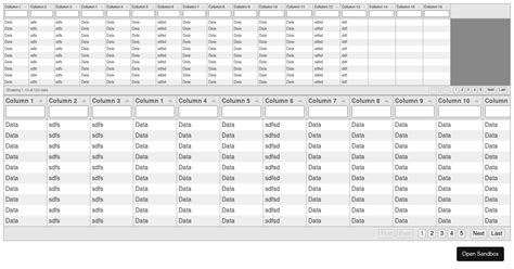 Tabulator Info Codesandbox