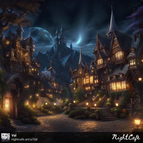 Nighttime Town By Xlavalentinax On Deviantart