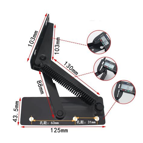 Storage Box Triangle Spring Hinge Black Split Spri Grandado