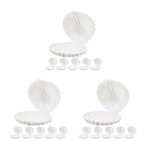 Worgeous 36 Pcs Seashell Candy Containers Sea Shells Candy Boxes Seashell Party Favor Containers