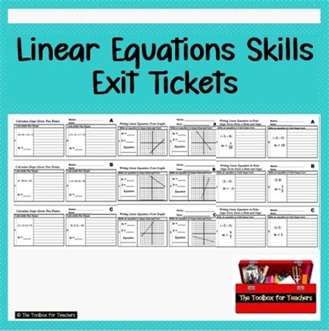 Linear Equations Unit Test Assessment