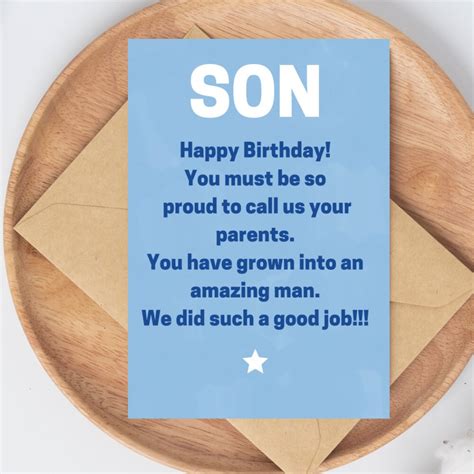 Adult Birthday Cards For Son