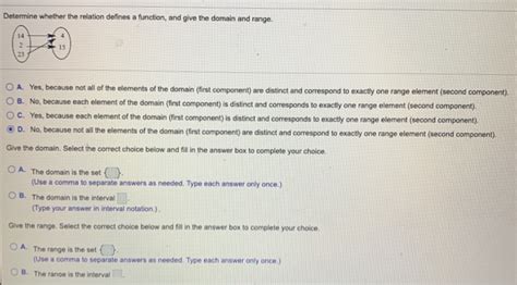 Solved Determine Whether The Relation Defines A Function Chegg