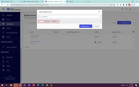 Setting Up Cloud Imanage Integration Centerbase