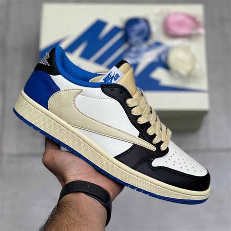 جردن 1 لو ترویس اسکات فرگمنت مستر کوالیتی Jordan 1 Low Travis Scott Fragment Master Quality