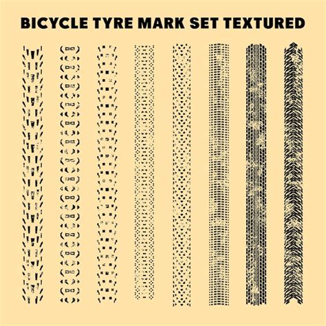 Premium Vector Bicycle Tyre Threads Mark Collection Set