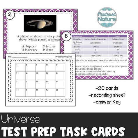 Universe Science Review Test Prep Task Cards Planets In Solar System
