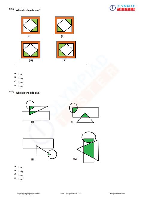Logical Reasoning Worksheet For Class 4