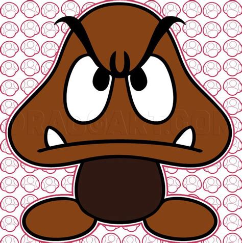 How To Draw A Goomba Drawing Step By Step By Dawn Super Mario Bros
