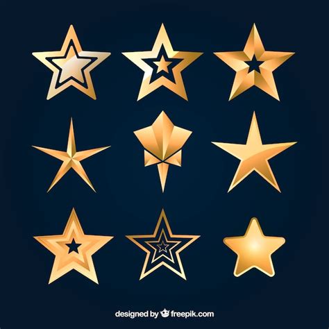 Pack De Estrellas Decorativas Vector Gratis