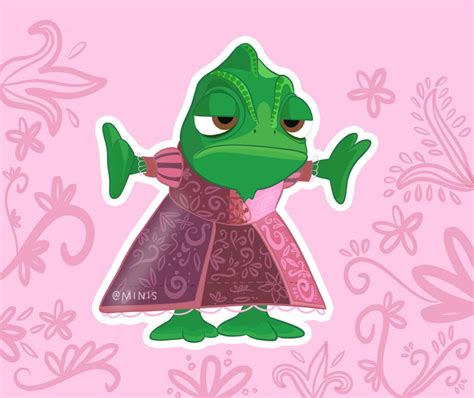 Pascal Rapunzel Tangled Digital Sticker Png Pdf Etsy