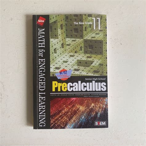 Grade 11 Shs Precalculus Book Hobbies And Toys Books And Magazines